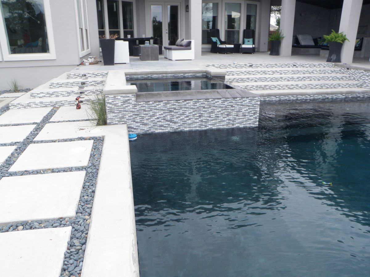 Steiner Ranch Contemporary Pool & Patio - Chaparrel Pools