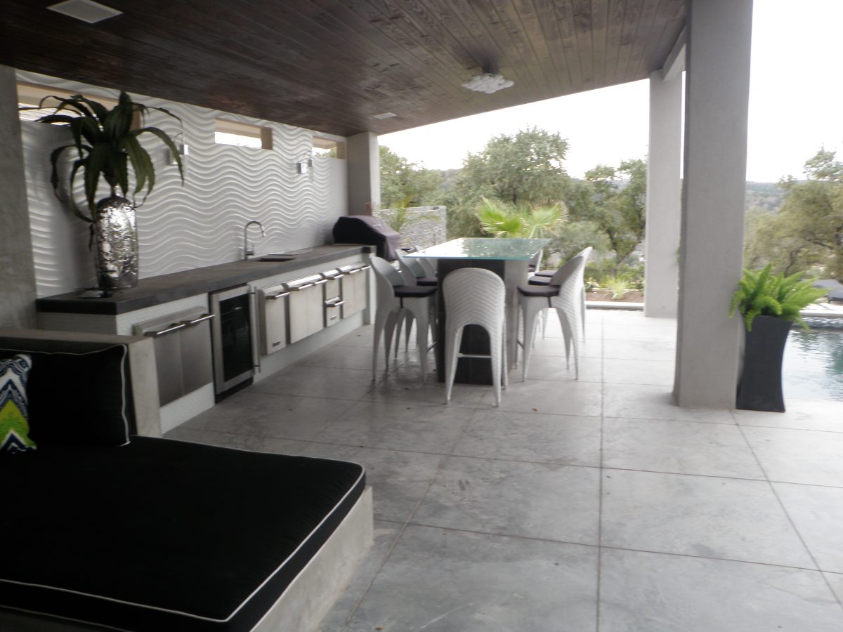 Steiner Ranch Contemporary Pool & Patio - Chaparrel Pools